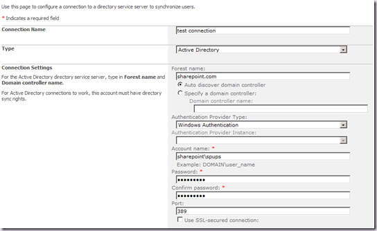 Rational Guide to implementing SharePoint Server 2010 User Profile Synchronization
